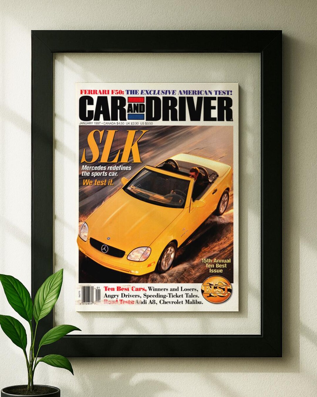 Floating Frame Mercedes-benz SLK Original Advertisement Magazine Print ...