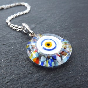 Colorful Evil Eye Necklace, Protective Turkish Nazar Amulet Talisman ...
