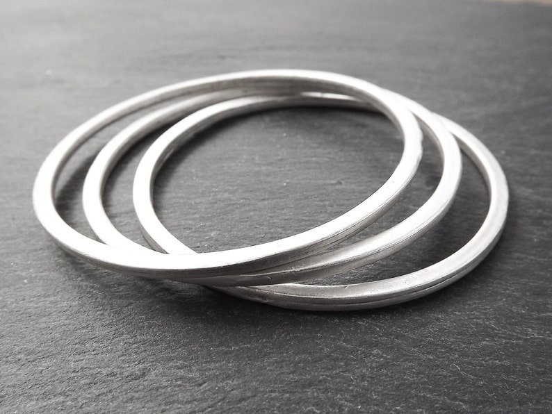 Three Simple Slim Stacking Bangle Set- Ethnic Tribal Authentic Turkish ...