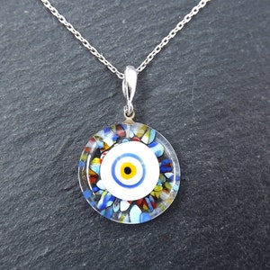 Colorful Evil Eye Necklace, Protective Turkish Nazar Amulet Talisman ...