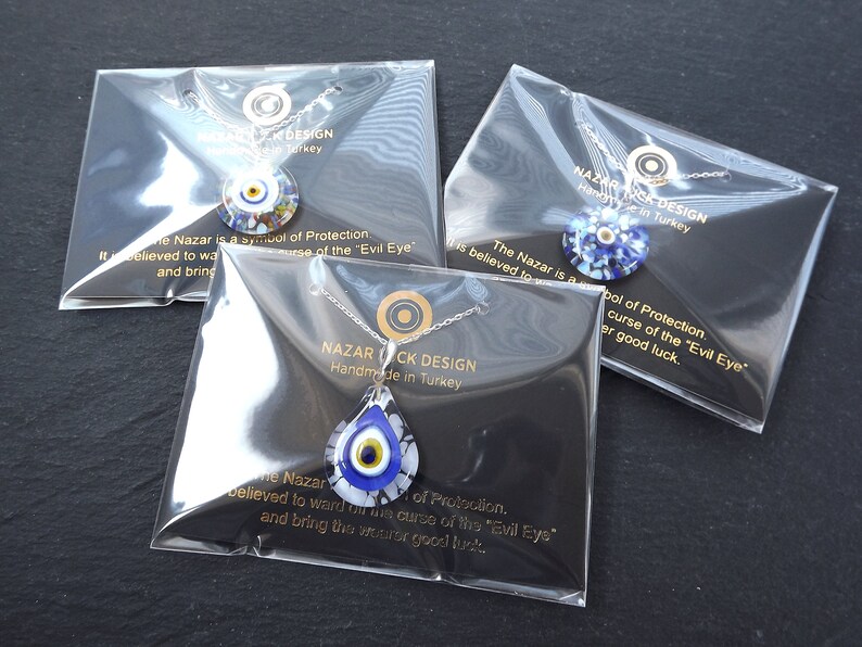 Colorful Evil Eye Necklace, Protective Turkish Nazar Amulet Talisman ...