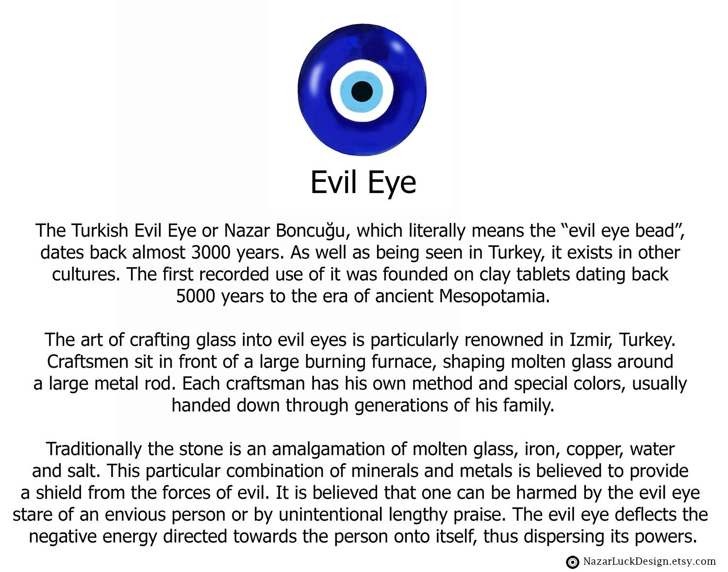 Evil Eye Bracelet Good Luck Gift Protect Lucky Blue | Etsy