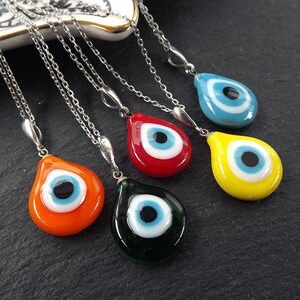 Evil Eye Necklace, Blue Evil Eye, Good Luck Charm, Good Luck Gift ...