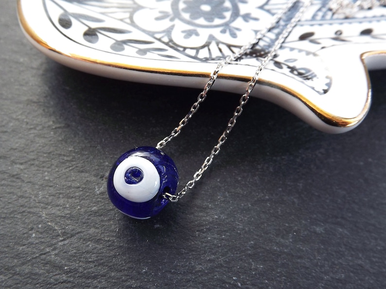 Authentic Evil Eye Necklace Blue Evil Eye Good Luck Charm - Etsy
