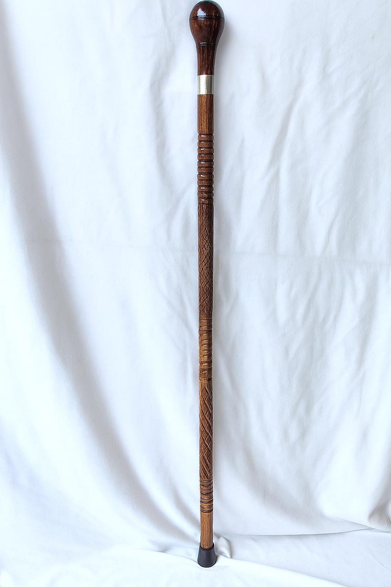 Handcrafted African Sheesham Wood Walking Cane: Elegant Collector's ...