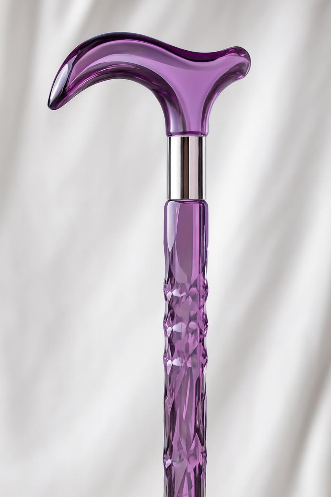 Purple Rhinestone Walking Cane: Elegant Bling Fashion Accessory for Man ...