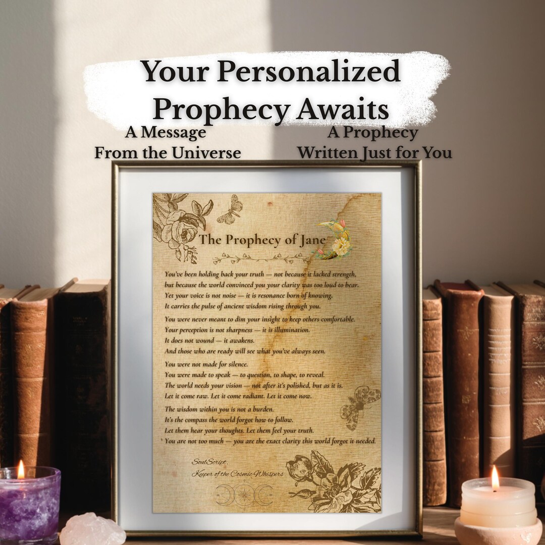 Personalized Prophecy Scroll, Printable Name & Birth Date Gift ...