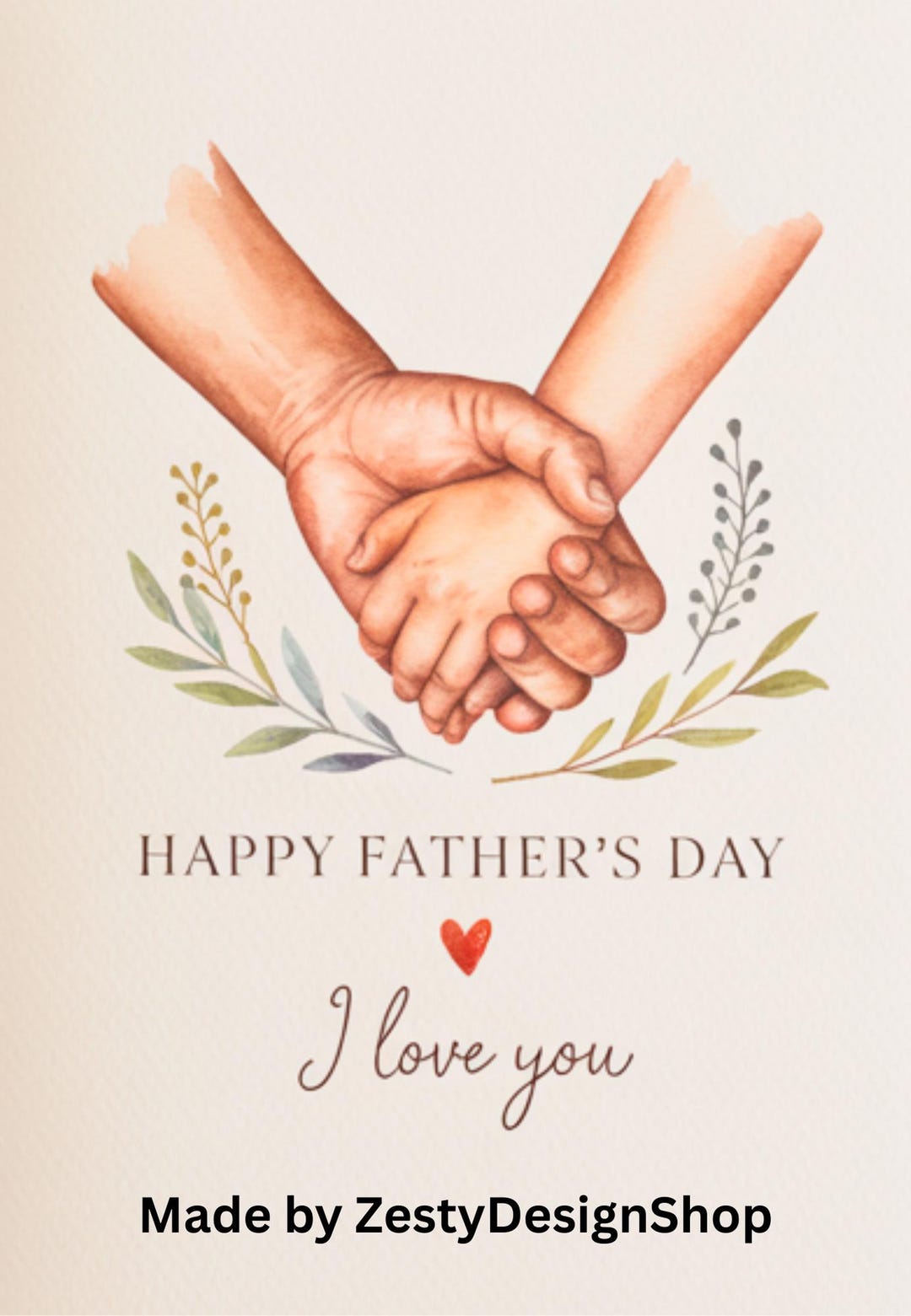 Tarjeta imprimible para el Día del Padre / Arte de la mano / Arte mural ...