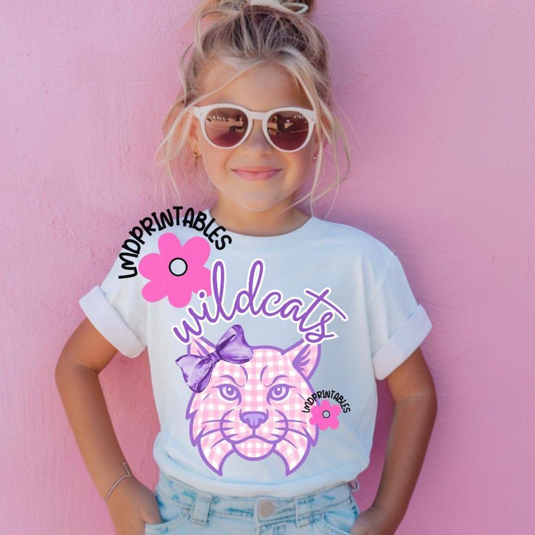 Pink Gingham Wildcats PNG, Preppy Wildcats Football Png, Wildcats Shirt ...