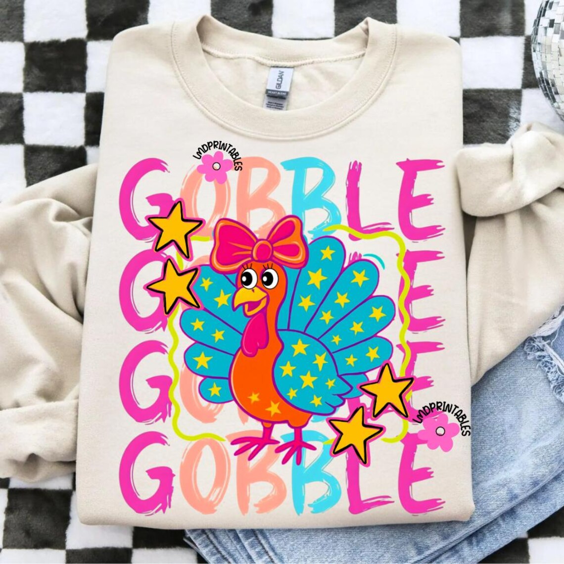 Gobble Turkey PNG, Preppy Turkey Png, Girly Fall Png Coquette ...