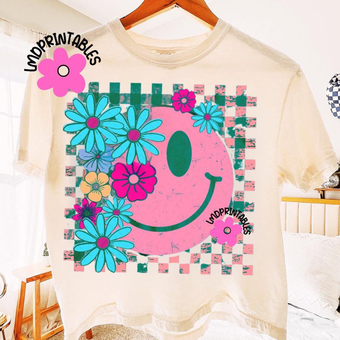 Retro Smiley Face Png, Smiley Floral Png, Happy Face Png, Motivational ...