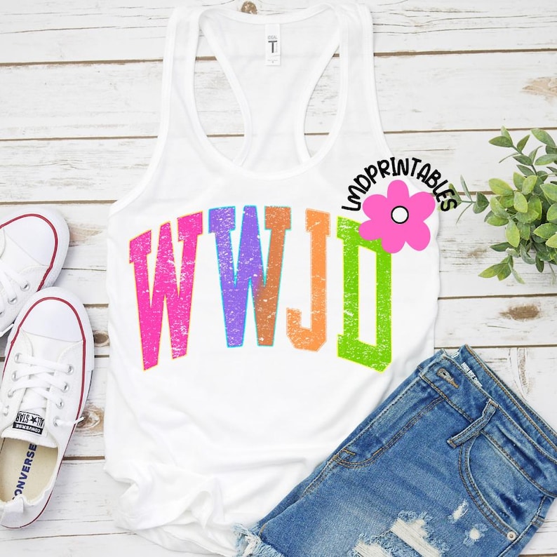 WWJD PNG Summer PNG Neon Christian Shirt Design What Would Jesus Do Png ...