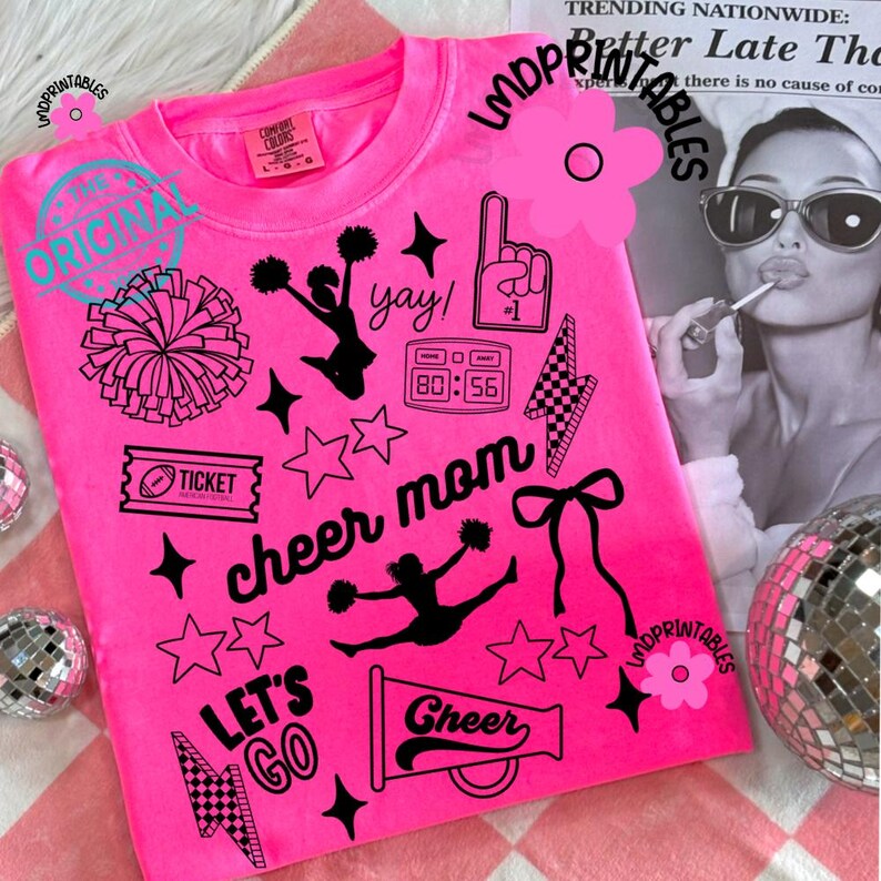 Cheer Mom PNG, Doodle Cheer Png, Cheer Mama Png, Instant Digital ...