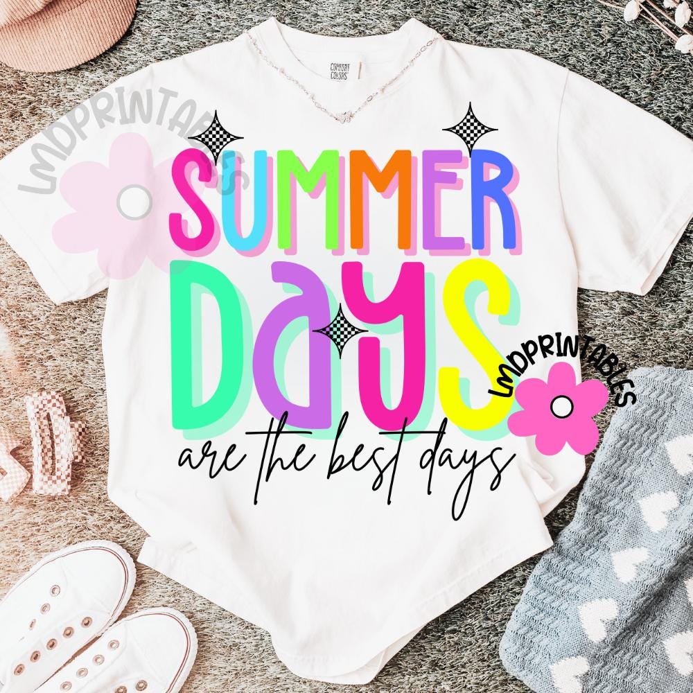 Summer Days PNG, Summertime Png, Neon Summer Png, Trendy Summer Png ...