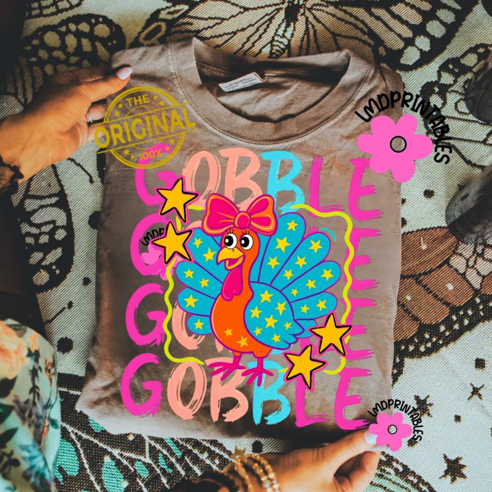 Gobble Turkey PNG, Preppy Turkey Png, Girly Fall Png Coquette ...