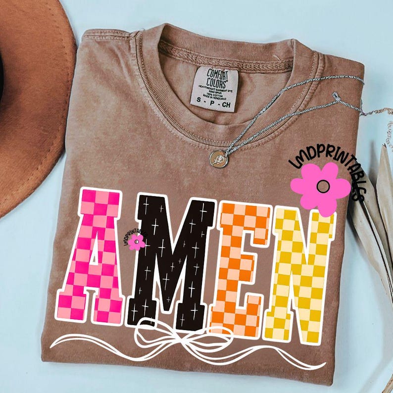 Coquette Amen Png, Retro Amen Checkered Png, Christian Png Jesus Png ...