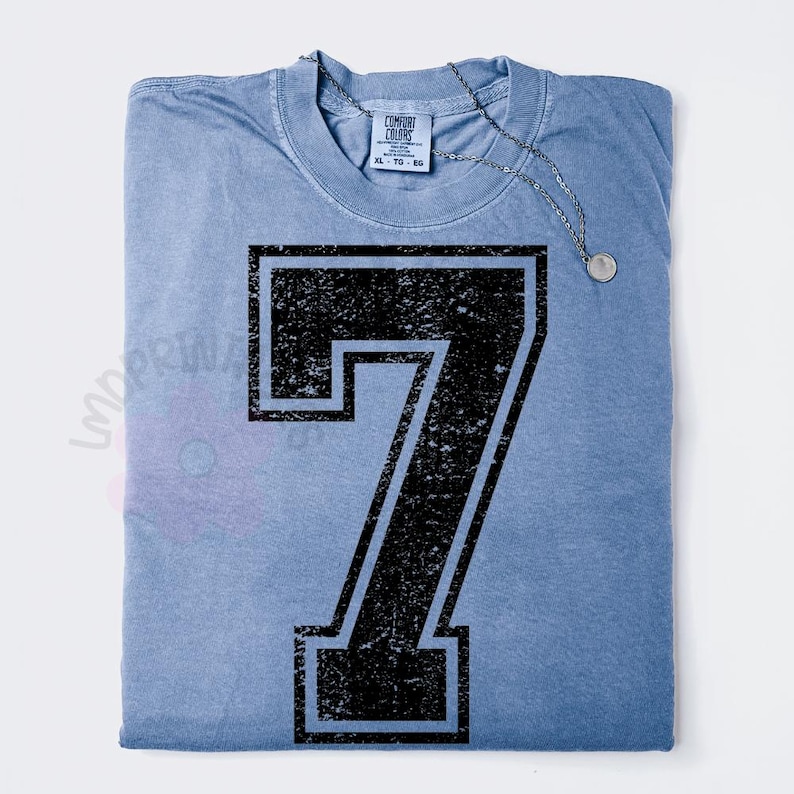 Jersey Number 7 PNG, Sport Number 7 Png Jersey Number Template, Varsity ...