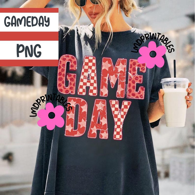 Gameday PNG, Red Retro Football Png, Distressed Football Mom Png ...