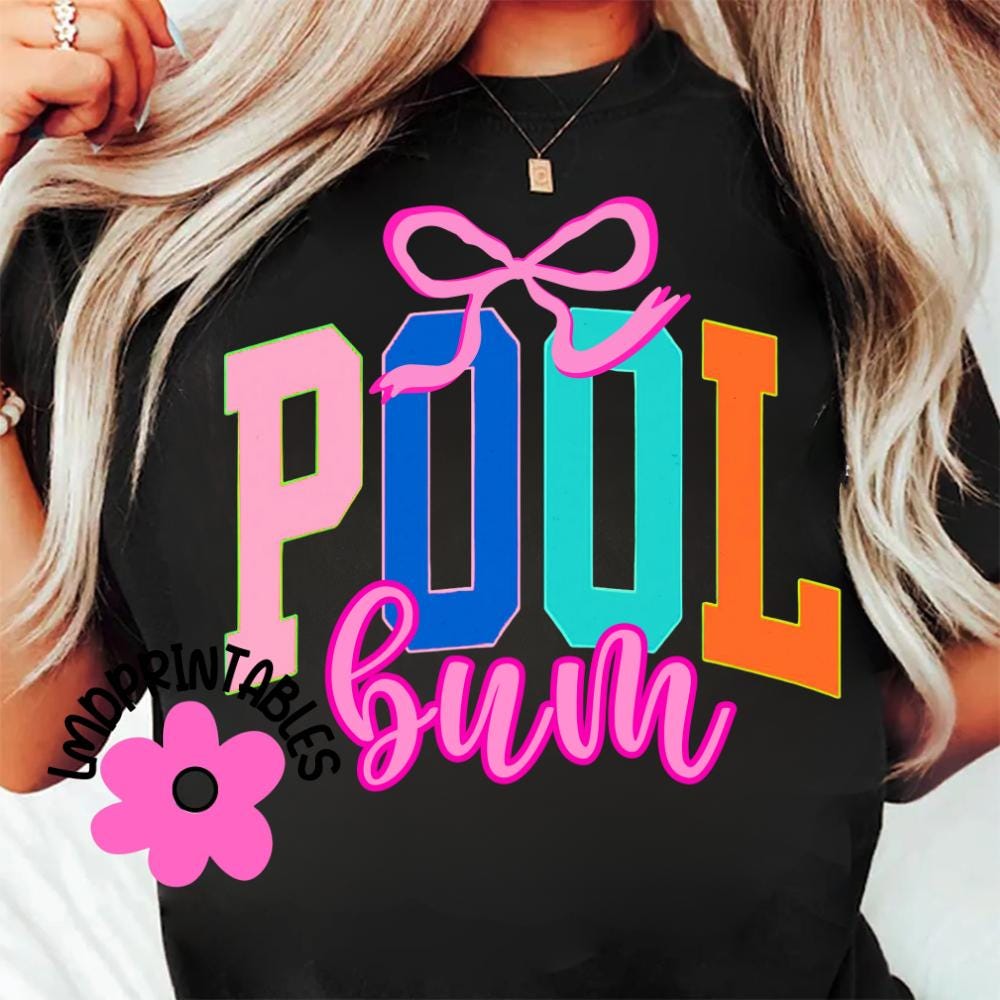 Pool Bum PNG, Summer Png, Neon Summer Days Png, Pool Days Shirt Png ...