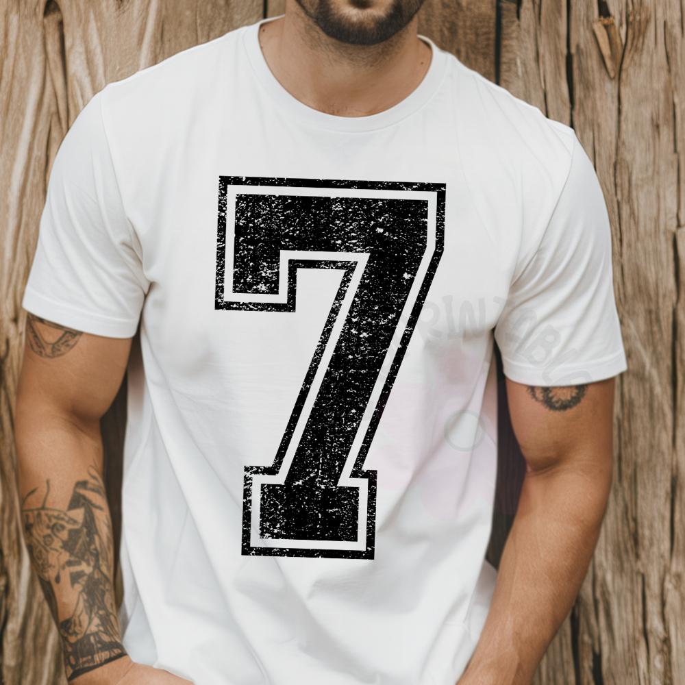 Jersey Number 7 PNG, Sport Number 7 Png Jersey Number Template, Varsity ...