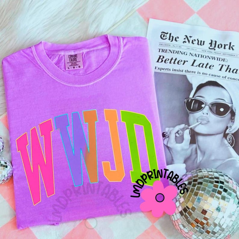 WWJD PNG Summer PNG Neon Christian Shirt Design What Would Jesus Do Png ...