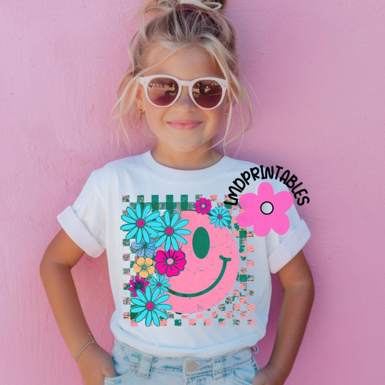 Retro Smiley Face Png, Smiley Floral Png, Happy Face Png, Motivational ...