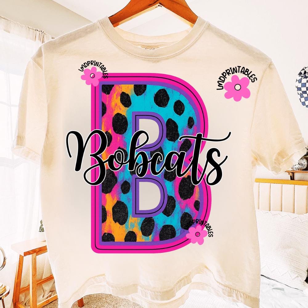 Bobcats PNG, High School Bobcats Football Png, Neon Bobcats Shirt Png ...
