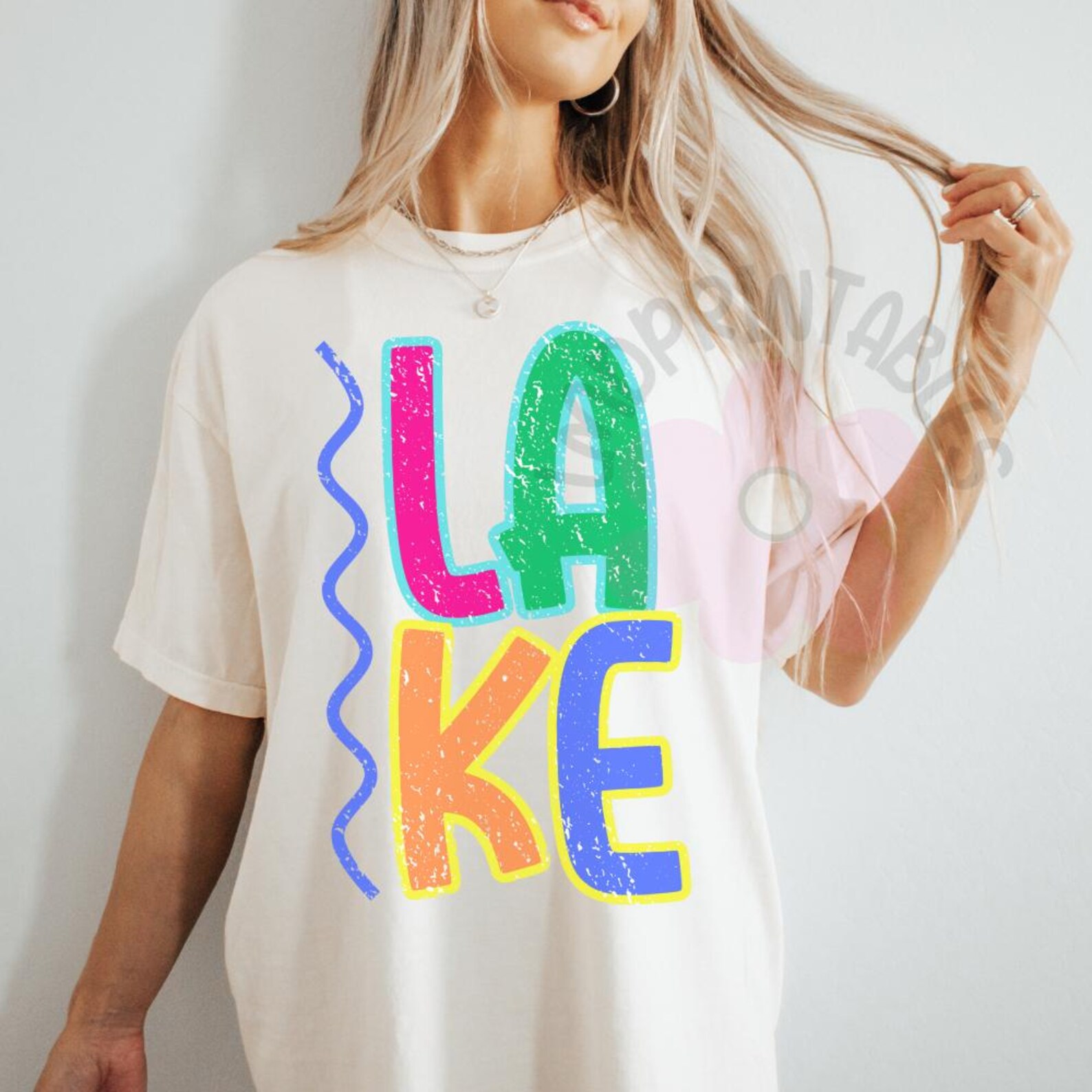 Distressed Lake PNG, Lake Life Png Summer Png Neon Trendy Summer Shirt ...