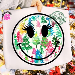 Christmas Smile Png, Merry Christmas Happy Face Png, Preppy Christmas ...
