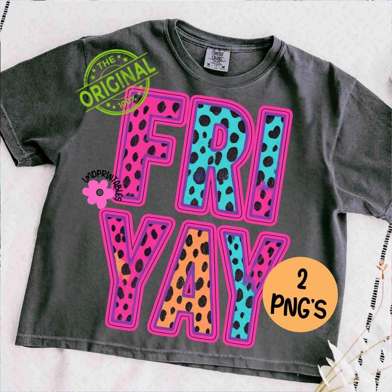 Friyay Png, Neon Friyay Leopard Png, Friday Png, Teacher Png, Preppy ...