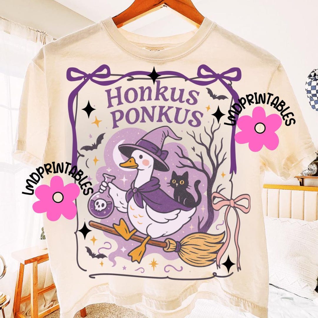 Halloween Png, Funny Goose PNG, Honkus Ponkus Hocus Pocus Goose Witchy ...