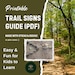 Printable Trail Signs Guide – Stick & Rock Symbols – Outdoor Nature ...