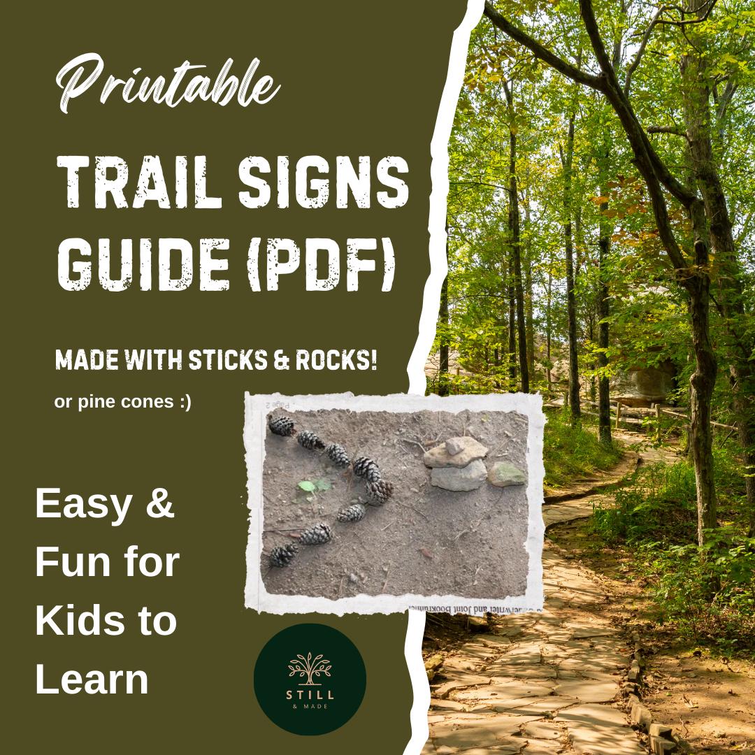 Printable Trail Signs Guide – Stick & Rock Symbols – Outdoor Nature ...