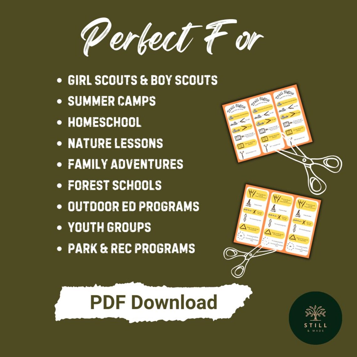 Printable Trail Signs Guide – Stick & Rock Symbols – Outdoor Nature ...