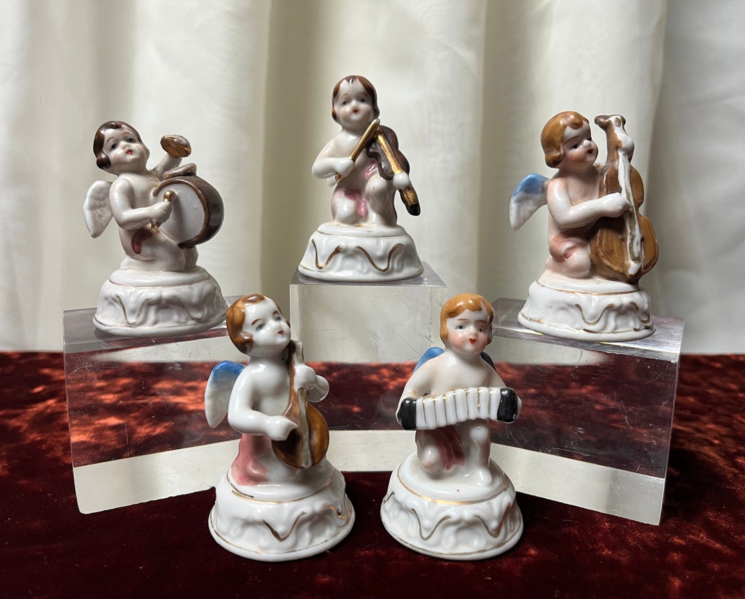 Vintage Angels of Dresden Porcelain Playing Musical Instruments - Etsy