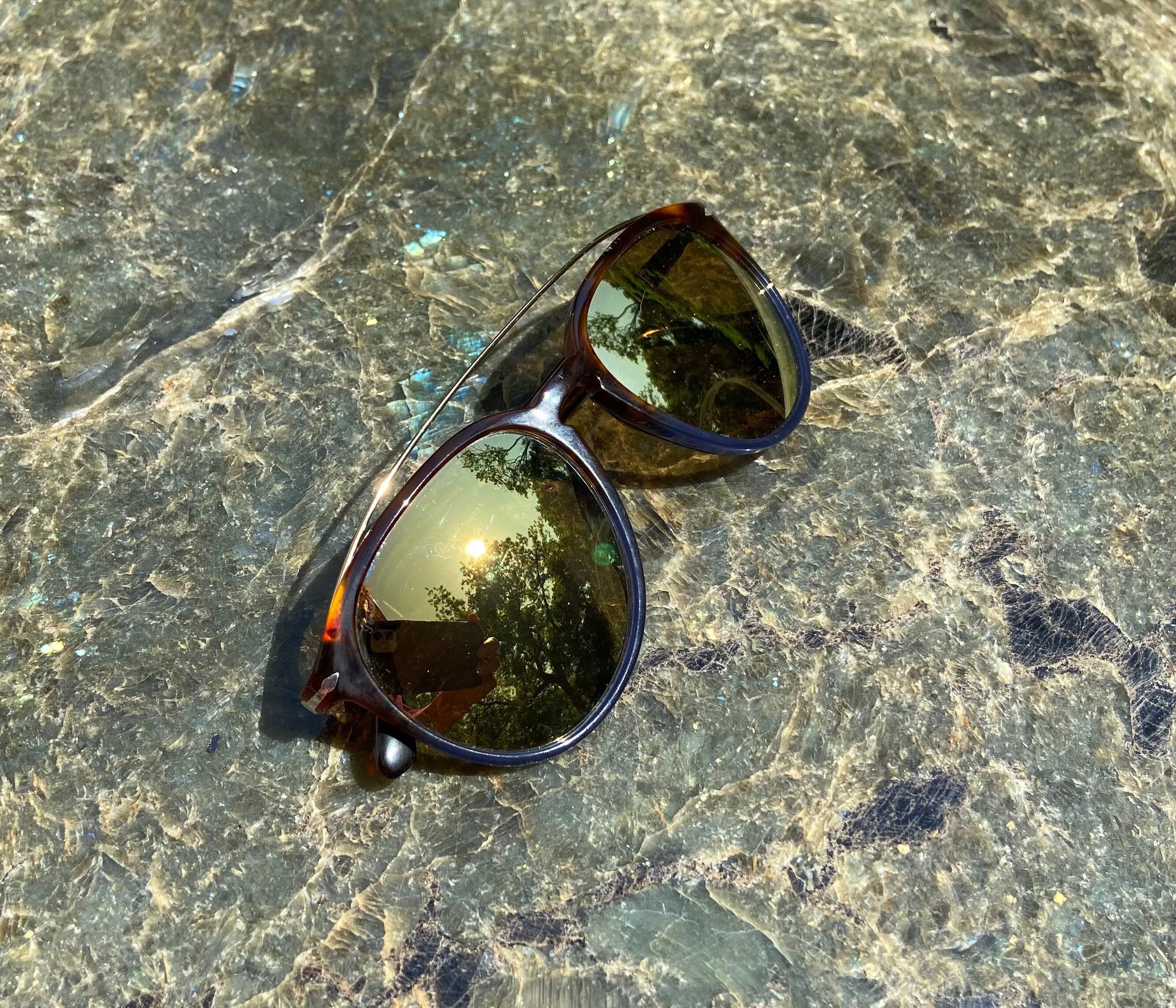 Persol Gold Mens Mirrored Sunglasses Terra E Oceano 9045/W4 - Etsy