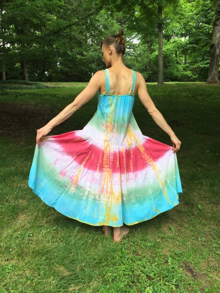 The Definitive Hippie Tie Dye Dress Etsy
