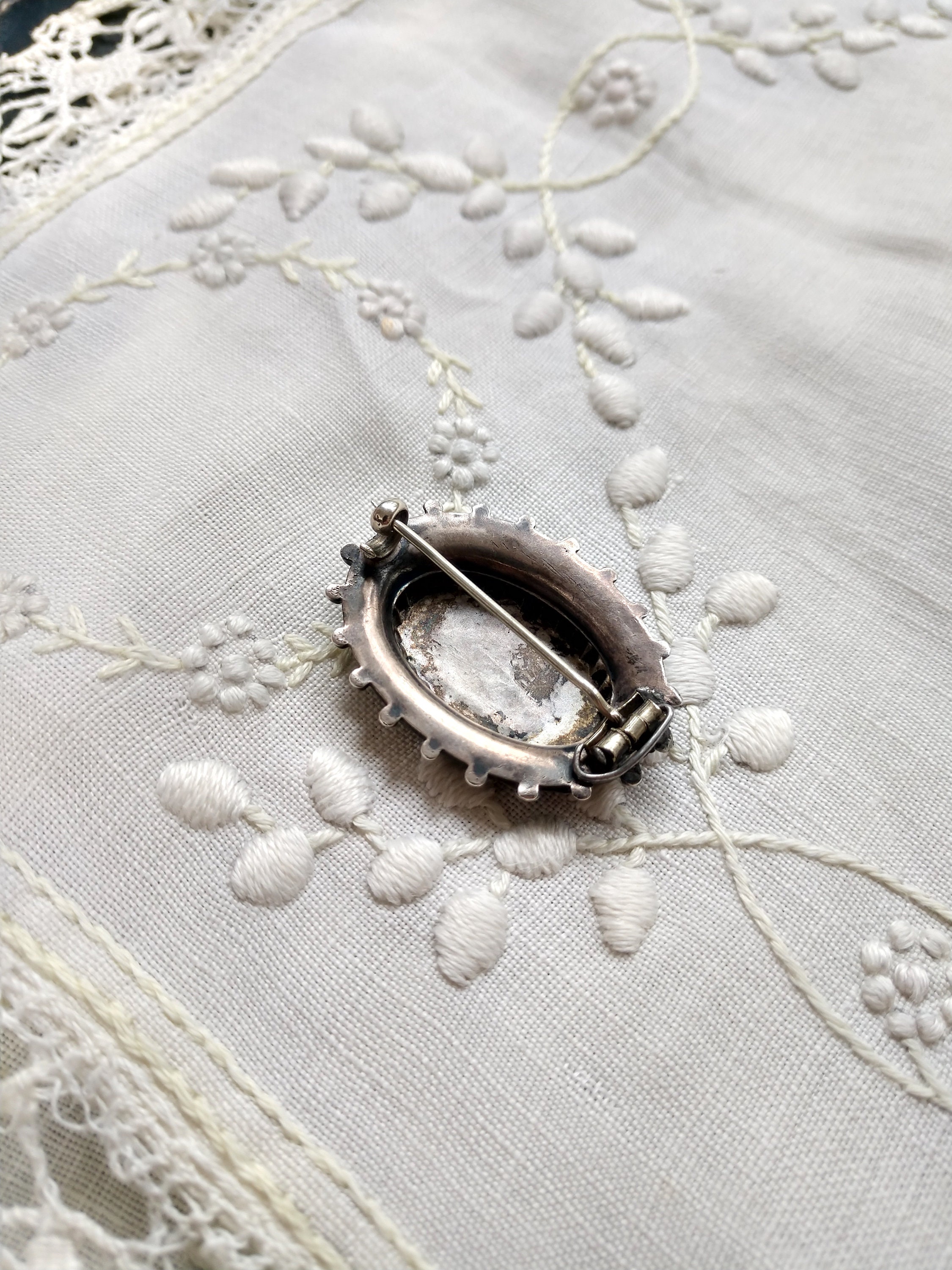 Victorian Engraved Silver Floral Brooch - Etsy