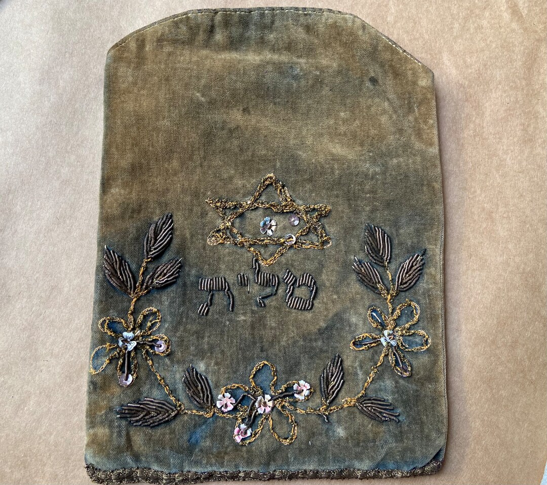 Antique Embroidered Velvet Tallis Bag - Etsy