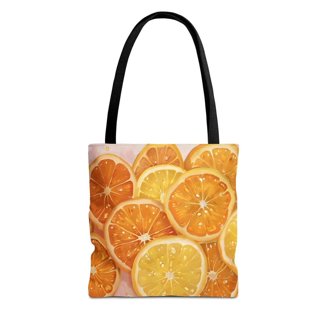 Bright Citrus Slice Tote Bag, Summer Shopping Bag, Eco-friendly Market ...