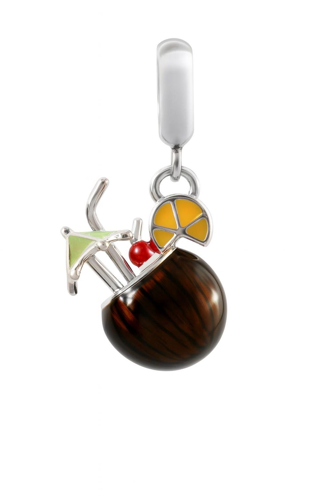 Tropical Cocktail Exotic Drink Charms in 925 Sterling Silver Summer ...