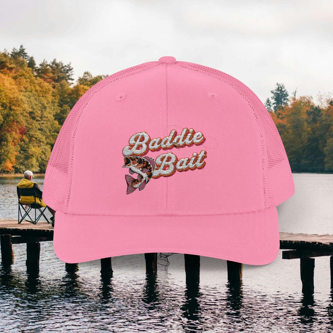 Baddie Bait Snapback Trucker Cap - Fishing Hat for Outdoor Enthusiasts ...