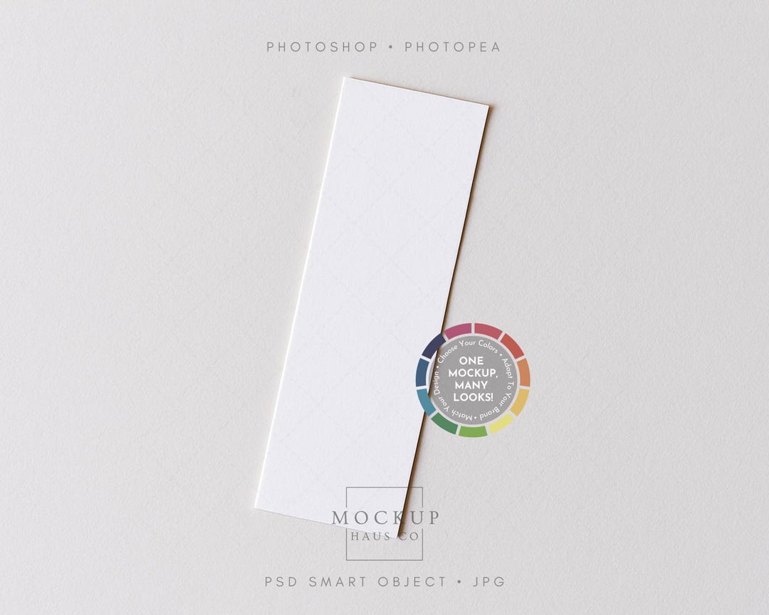Simple Bookmark Mockup PSD 2x6 Bookmark Mock up Single Book Mark Mockup ...