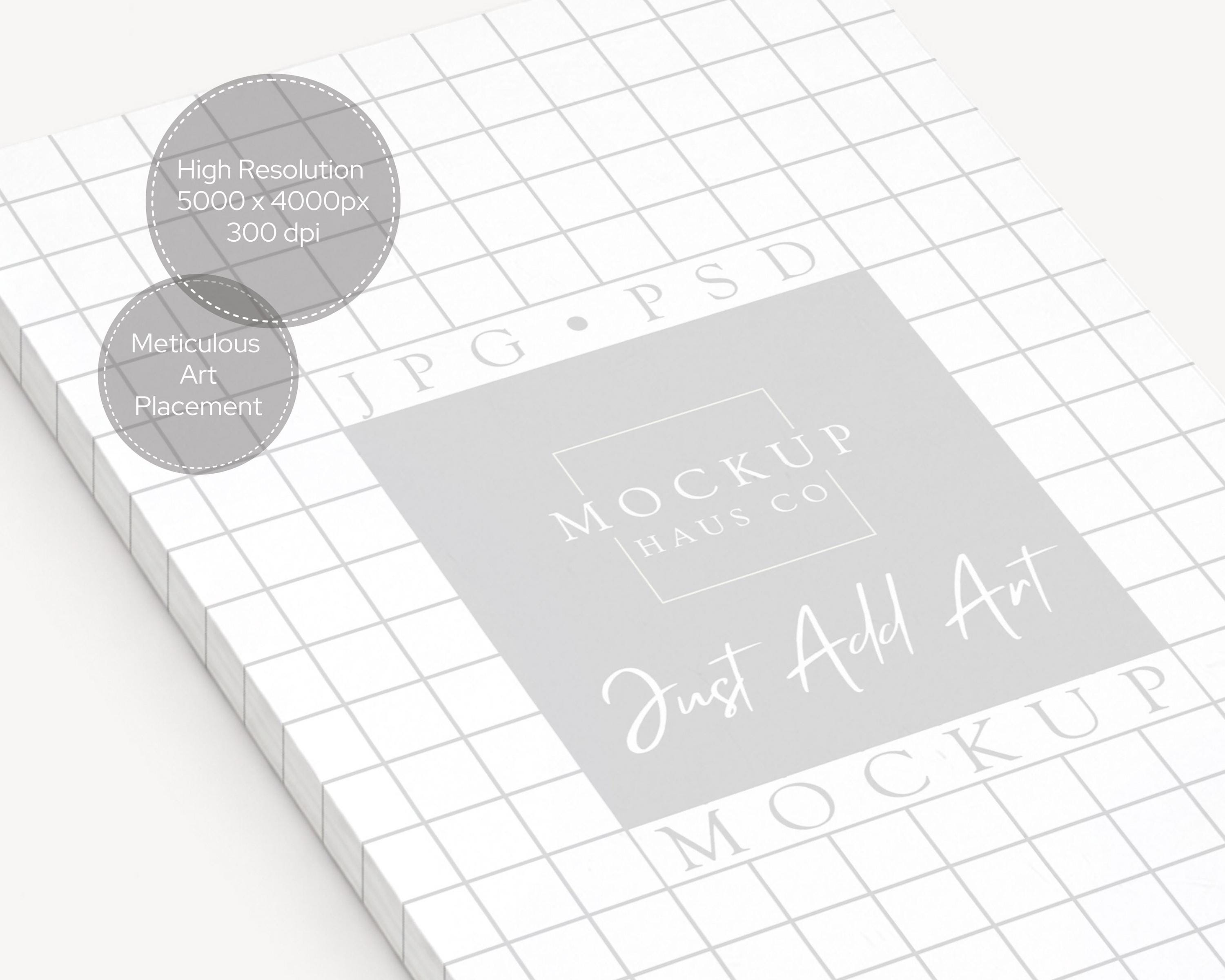 4x6 Notepad Mockup PSD | Simple Pad of Paper With Realistic Edge Detail ...