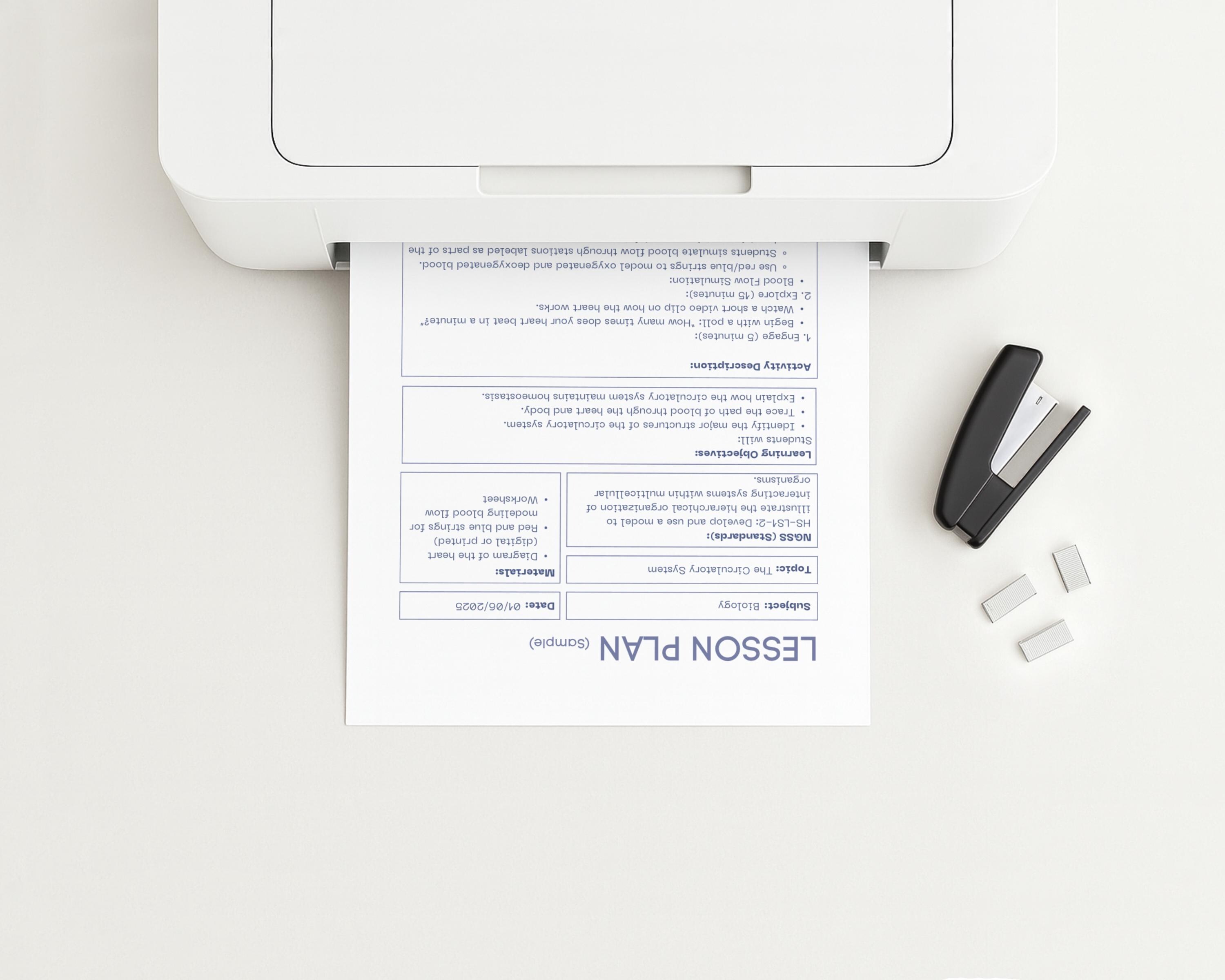 US Letter Paper Mockup for Printable Sellers 8.5x11 Printer Sheet ...