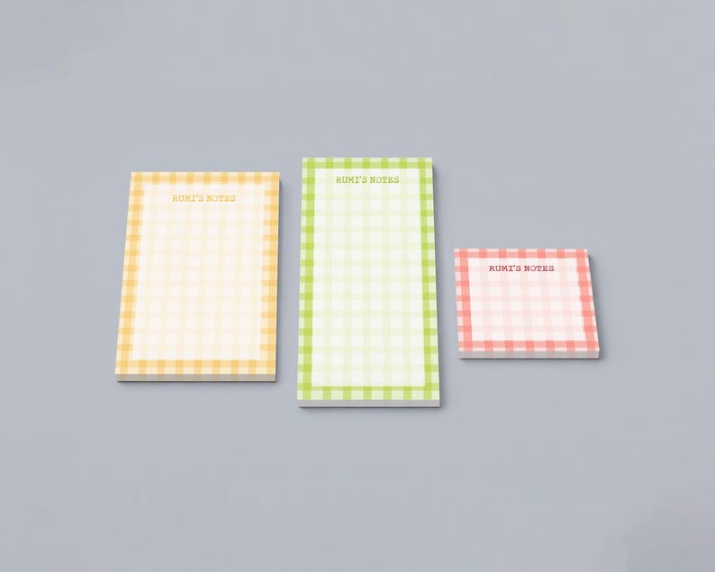 Set of 3 Notepad Mockup PSD | 4x6, 3.5x7, and 3.5x3.5 Notepads Mockup ...