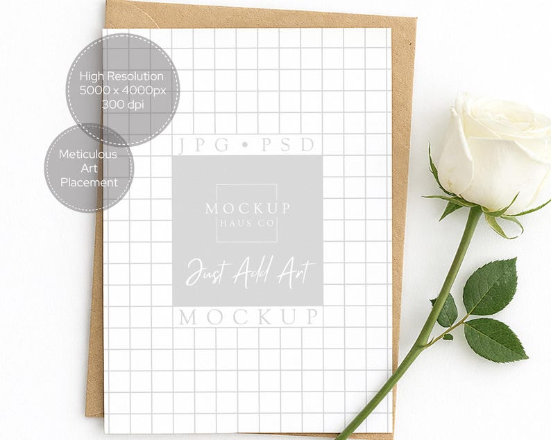 3 Invitation Card Mockups PSD | 5x7/square Cards With Envelope | 4 Rose ...