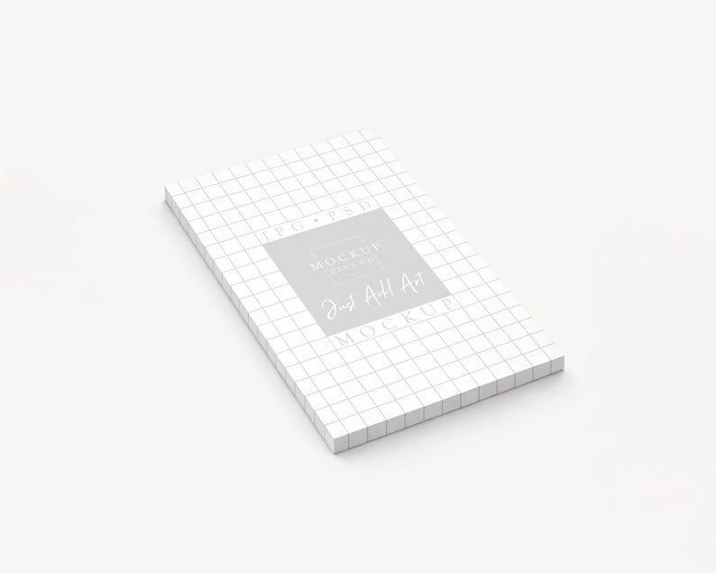 4x6 Notepad Mockup PSD | Simple Pad of Paper With Realistic Edge Detail ...