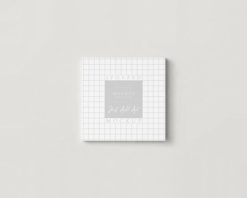 Square Notepad Mockup PSD | Simple 3x3 Memo Pad Mock up | Color ...