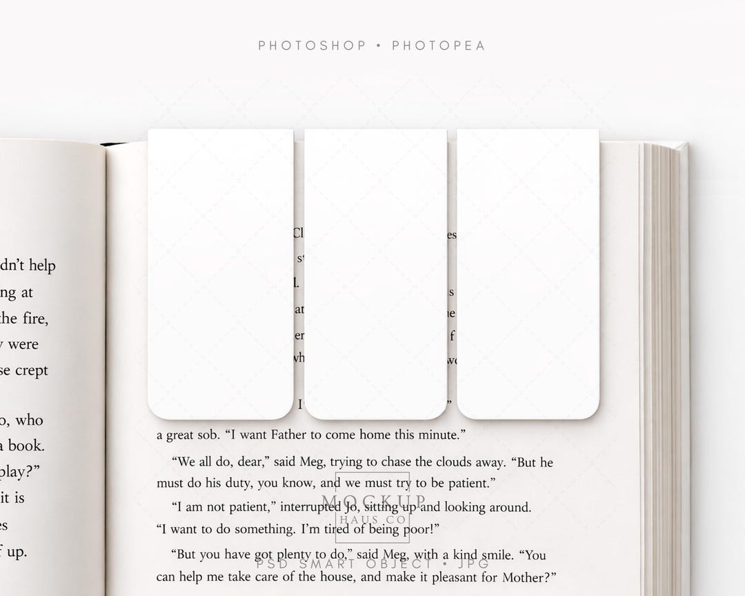 Magnetic Bookmark Mockup PSD | Set of 3 1.5x3